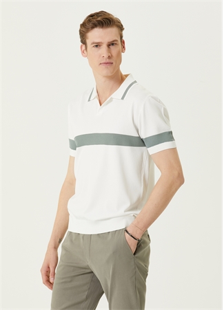 Beymen Collection Erkek Ekru Şerit Detaylı Triko Bej S Eu