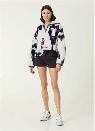 Etoile Isabel Marant Kadın Siyah Logo Detaylı Şort 34 FR