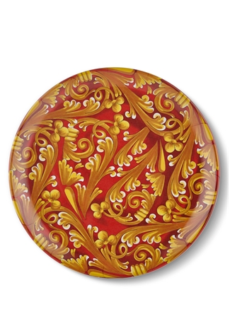 Chiara Alessi Capri Kırmızı Desenli Melamin Tabak