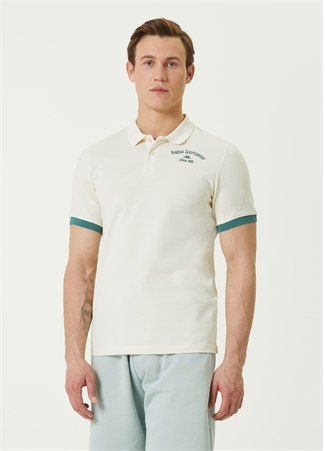 Kappa Erkek Authentic İbrahim Beyaz Polo Yaka T-shirt S Eu