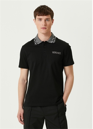 Versace Erkek Polo Yaka Siyah S Eu