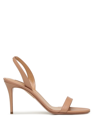 Aquazzura Kadın So Nude Deri Sandalet Bej 36 EU