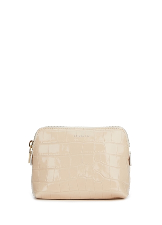 Beymen Kadın Krem Small Krokodilli Deri Makyaj Çantası Bej EU