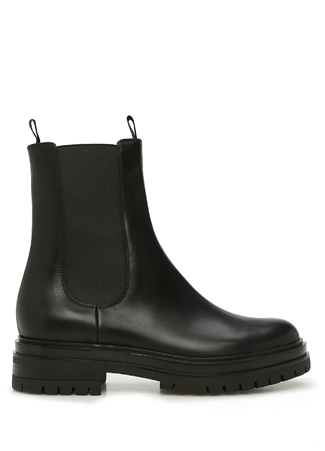 Gianvito Rossi Kadın Chester Siyah Deri Bot 36 EU