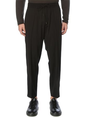 Isabel Benenato Erkek Siyah Dokulu Yün Pantolon 50 IT