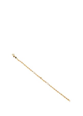 Collection-Alper Tunçoku Kadın Taş Detaylı Altın Rengi Bileklik EU