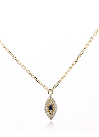 Collection-Pimiento Kadın Renkli Taş Detaylı Pırlantalı Altın Rengi Kolye EU Collection-Pimiento Kadın Renkli Taş Detaylı Pırlantalı Altın Rengi Kolye EU