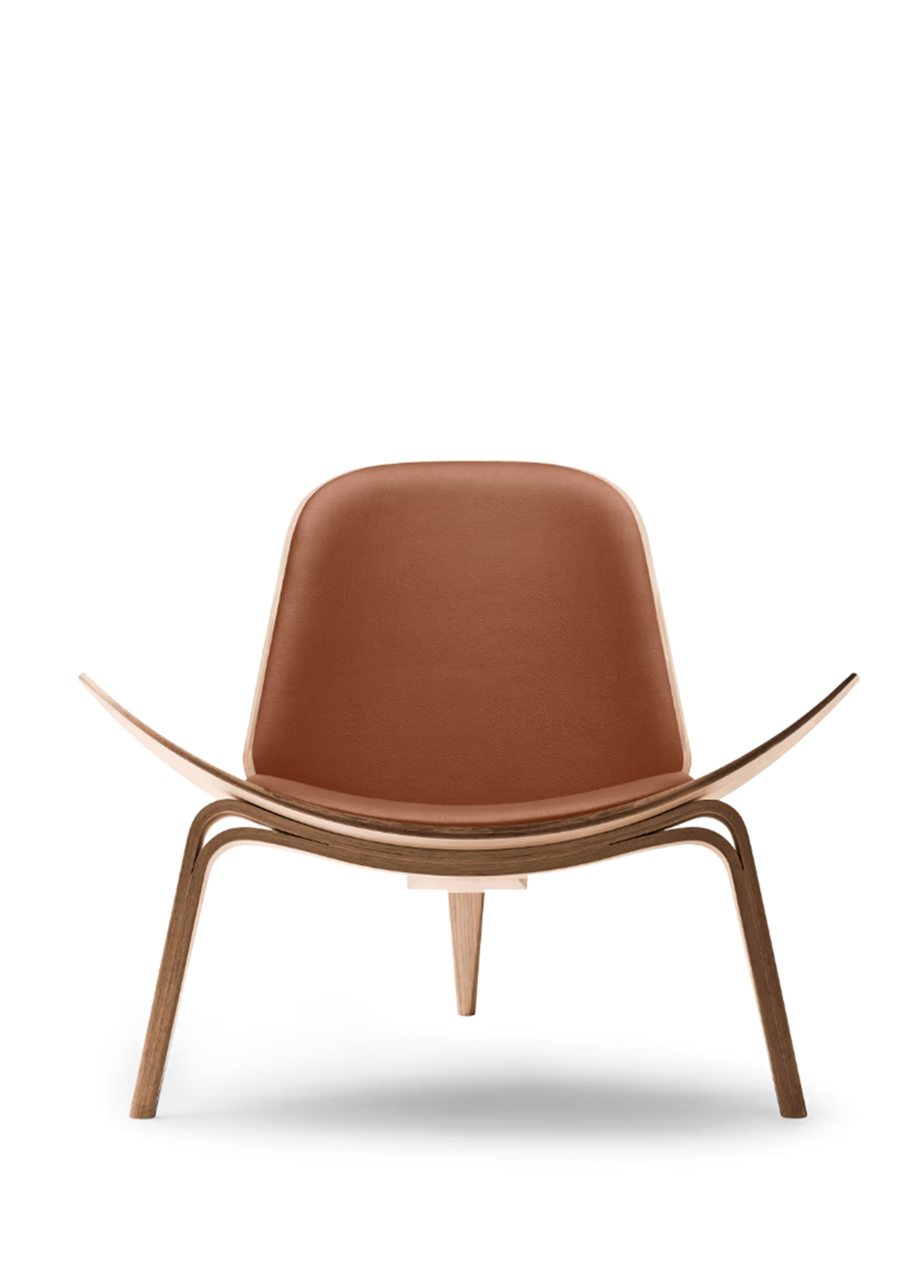 Mozaik - Carl Hansen Shell Ahşap Kahverengi Berjer - Kahverengi