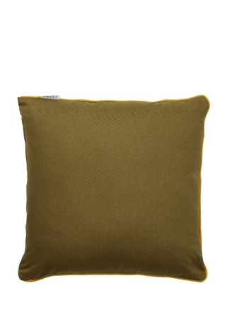 Rb Interiors Haki Kare Formlu Kaz Tüyü Yastık Yeşil