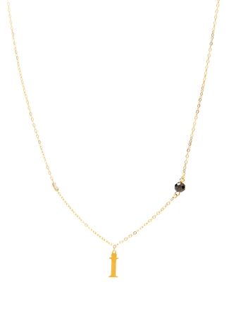 Collection-Alper Tunçoku Kadın İ Harfi Formlu Altın Rengi Kolye EU