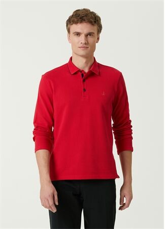 Beymen Club Erkek Slim Fit Kırmızı Polo Yaka Sweatshirt S
