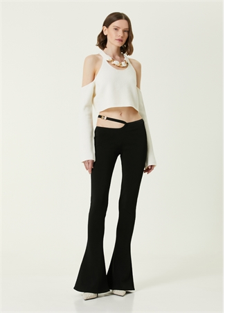 Balmain Kadın Siyah Bant Detaylı Bol Paça Pantolon 36 Fr Balmain Kadın Siyah Bant Detaylı Bol Paça Pantolon 36 Fr