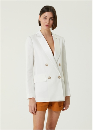 Pia Brand Kadın Constanze Beyaz Blazer Ceket Bej 38 EU Pia Brand Kadın Constanze Beyaz Blazer Ceket Bej 38 EU