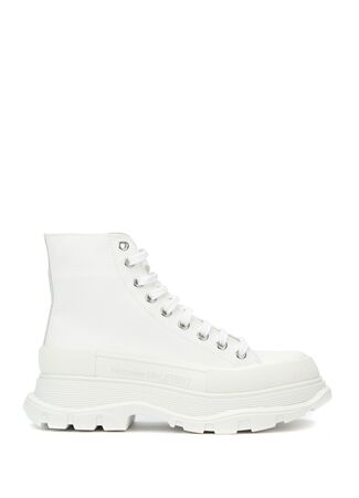 Alexander McQueen Kadın Beyaz Logo Detaylı Sneaker 36 EU