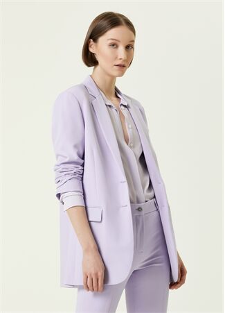 Academia Kadın Lila Düğmeli Ceket Mor 42 EU