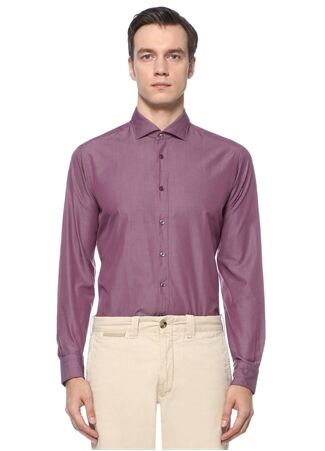 Pal Zileri Erkek Bordo Modern Yaka Gömlek 38 IT