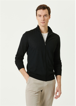 Hemington Erkek Warren Siyah Yün Triko Hırka S EU