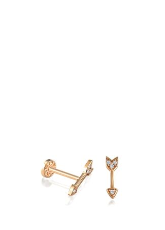 Collection-Pimiento Kadın Ok Formlu Altın Rengi Tek Küpe EU