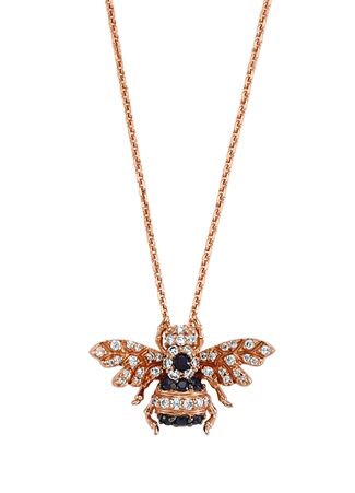 Bee Goddess Kadın Altın Rengi Kolye Pembe EU