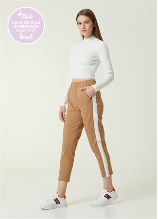 Beymen Club Kadın Camel Şeritli Havuç Formlu Eşofman Altı Kahverengi S Beymen Club Kadın Camel Şeritli Havuç Formlu Eşofman Altı Kahverengi S