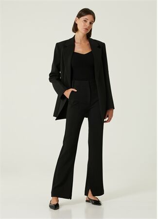 Camilla and Marc Kadın Siyah Yırtmaçlı Bol Paça Pantolon 0 US