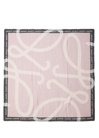 Loewe Kadın Pembe Geometrik Logo Desenli İpek Şal EU Loewe Kadın Pembe Geometrik Logo Desenli İpek Şal EU