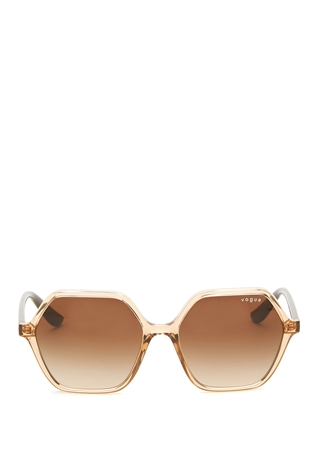 VOGUE Kadın Camel Geometrik Formlu Güneş Gözlüğü Kahverengi 55 EU VOGUE Kadın Camel Geometrik Formlu Güneş Gözlüğü Kahverengi 55 EU