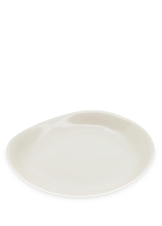 Modesign Studio Beyaz Geometrik Formlu Porselen Çukur Tabak