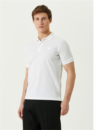 Prada Erkek Beyaz Polo Yaka Logolu T-shirt L EU Prada Erkek Beyaz Polo Yaka Logolu T-shirt L EU