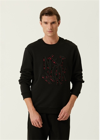 Network Erkek Comfort Fit Siyah Nakışlı Sweatshirt S EU Network Erkek Comfort Fit Siyah Nakışlı Sweatshirt S EU