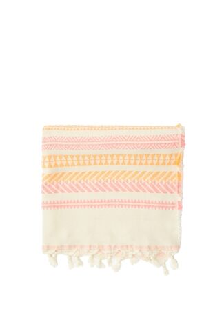 Devotion Turuncu Etnik Desenli Havlu