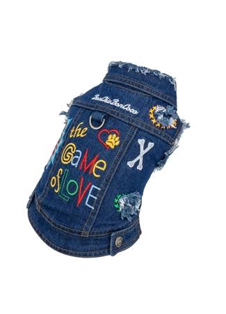 Bcbc Luxury Dog Fashion Mavi Game Of Love Denim Vest Köpek Ceket S Bcbc Luxury Dog Fashion Mavi Game Of Love Denim Vest Köpek Ceket S