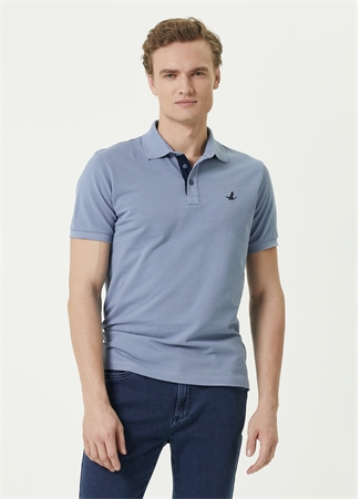 Beymen Club Erkek Slim Fit Gri Mavi Polo Yaka T-shirt S Beymen Club Erkek Slim Fit Gri Mavi Polo Yaka T-shirt S