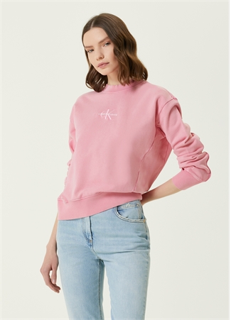 Ck Jeans Kadın Monogram Pembe Bisiklet Yaka Sweatshirt L Eu Ck Jeans Kadın Monogram Pembe Bisiklet Yaka Sweatshirt L Eu