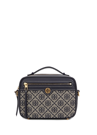 Tory Burch Kadın Lacivert Logo Jakarlı Omuz Çantası EU Tory Burch Kadın Lacivert Logo Jakarlı Omuz Çantası EU