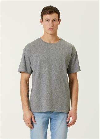 Bassigue Erkek Gri Basic T-shirt S EU