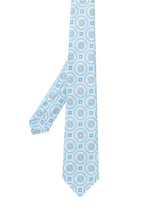 Kiton Erkek Yeşil Geometrik Desenli İpek Kravat EU Kiton Erkek Yeşil Geometrik Desenli İpek Kravat EU