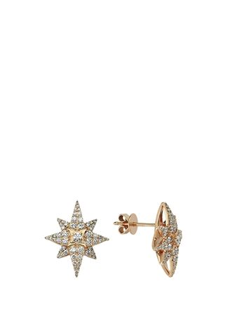 Bee Goddess Kadın Venüs Yıldızı Altın Rengi Küpe Pembe EU