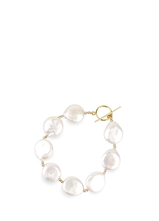 Lulu Jewelery Kadın İncili Gümüş Rengi Bileklik Altın EU Lulu Jewelery Kadın İncili Gümüş Rengi Bileklik Altın EU