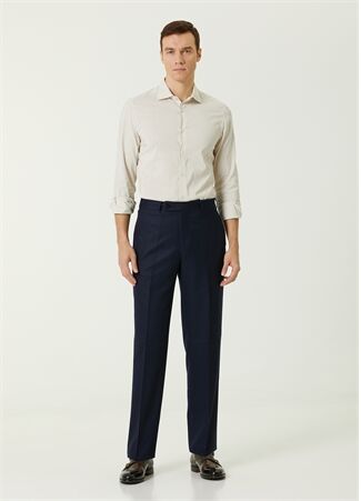 Pal Zileri Erkek Lacivert Boru Paça Yün Pantolon 48 IT Pal Zileri Erkek Lacivert Boru Paça Yün Pantolon 48 IT