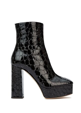 Giuseppe Zanotti Kadın Siyah Dokulu Deri Bot 35 EU