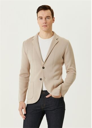 Lardini Erkek Bej Triko Ceket S EU