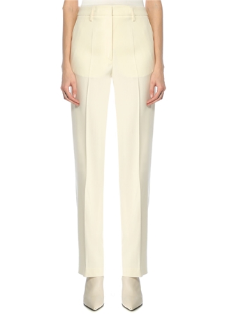 Off-White Kadın Ekru Yüksek Bel Pantolon Bej 38 IT