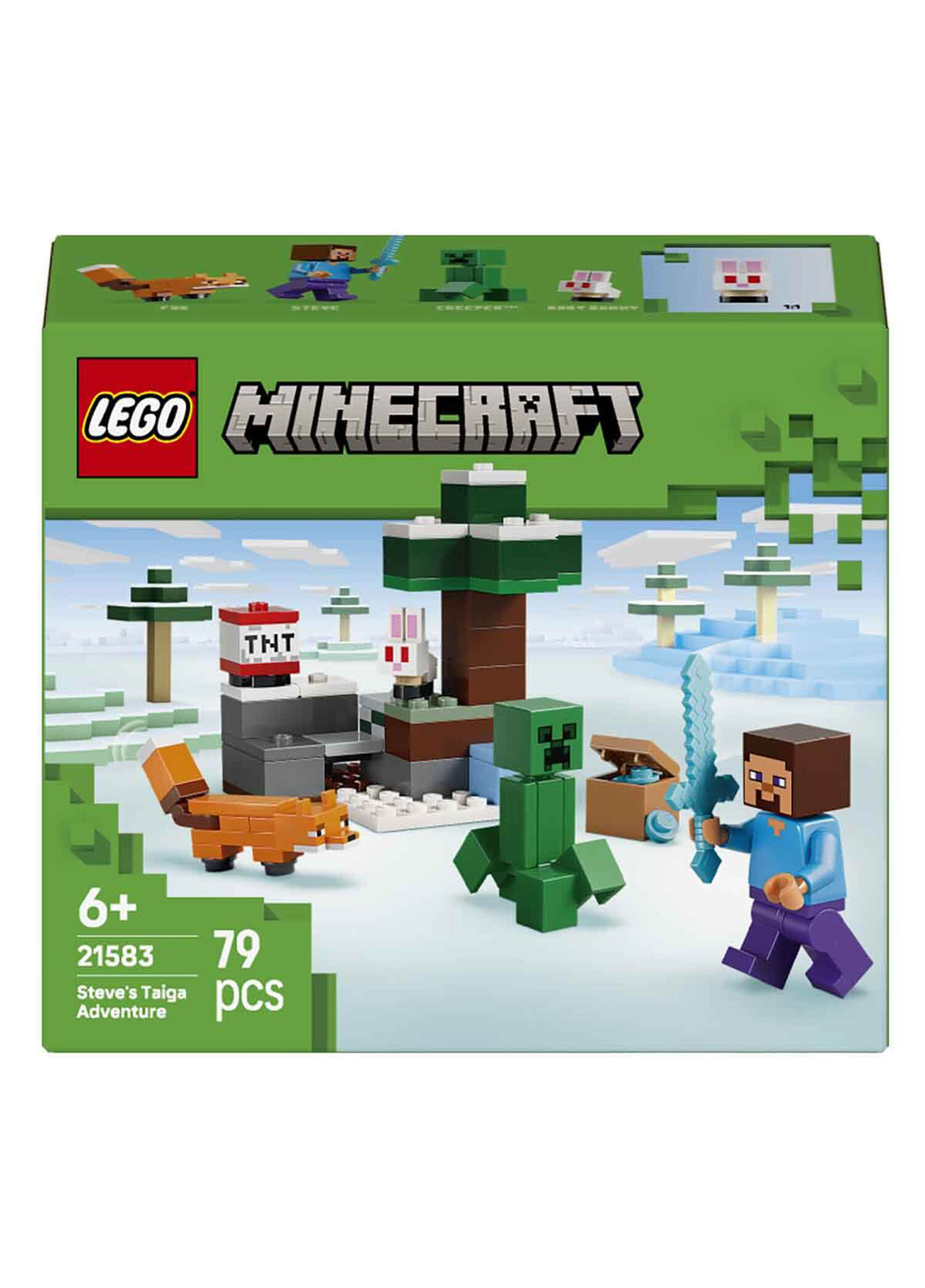 Lego - Minecraft Steve's Taiga Adventure 79 Pieces Ages 6+ Building Toy ...