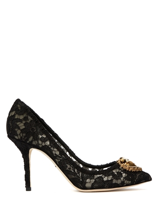 Dolce&Gabbana Kadın Lace Siyah Stiletto 35.5 EU