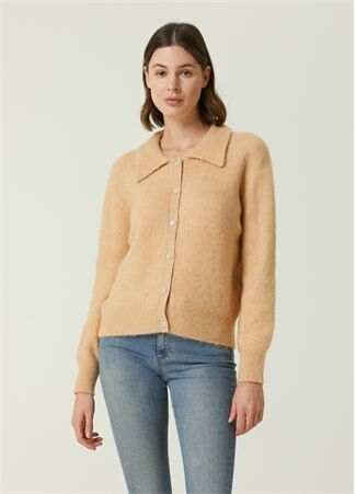 American Vintage Kadın Bej İngiliz Yaka Triko Hırka XS/S EU American Vintage Kadın Bej İngiliz Yaka Triko Hırka XS/S EU