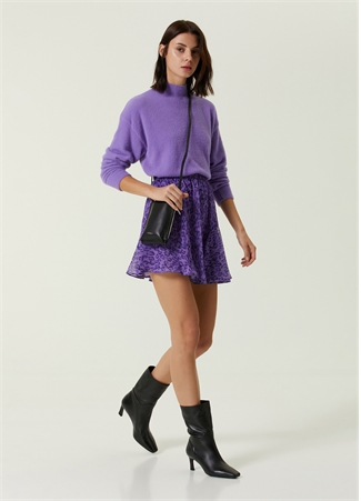 Network Kadın Regular Fit Lila Desenli Mini Etek Mor 40 EU Network Kadın Regular Fit Lila Desenli Mini Etek Mor 40 EU