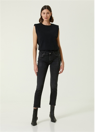 Agolde Kadın Toni Slim Straight Fit Siyah Jean Pantolon 24 US Agolde Kadın Toni Slim Straight Fit Siyah Jean Pantolon 24 US