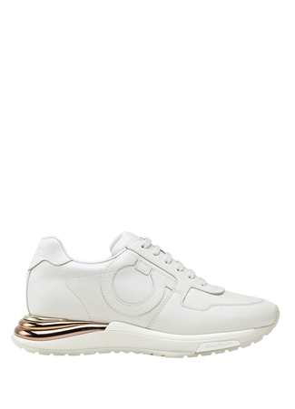Salvatore Ferragamo Kadın Gancini Beyaz Deri Sneaker 37 Eu Salvatore Ferragamo Kadın Gancini Beyaz Deri Sneaker 37 Eu