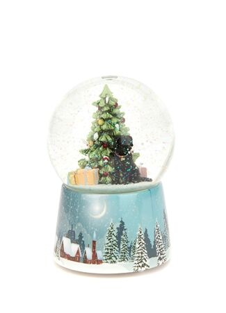 Beymen Hediye İçi Karlı Yılbaşı Ağacı Detaylı Cam Küre Çok Renkli